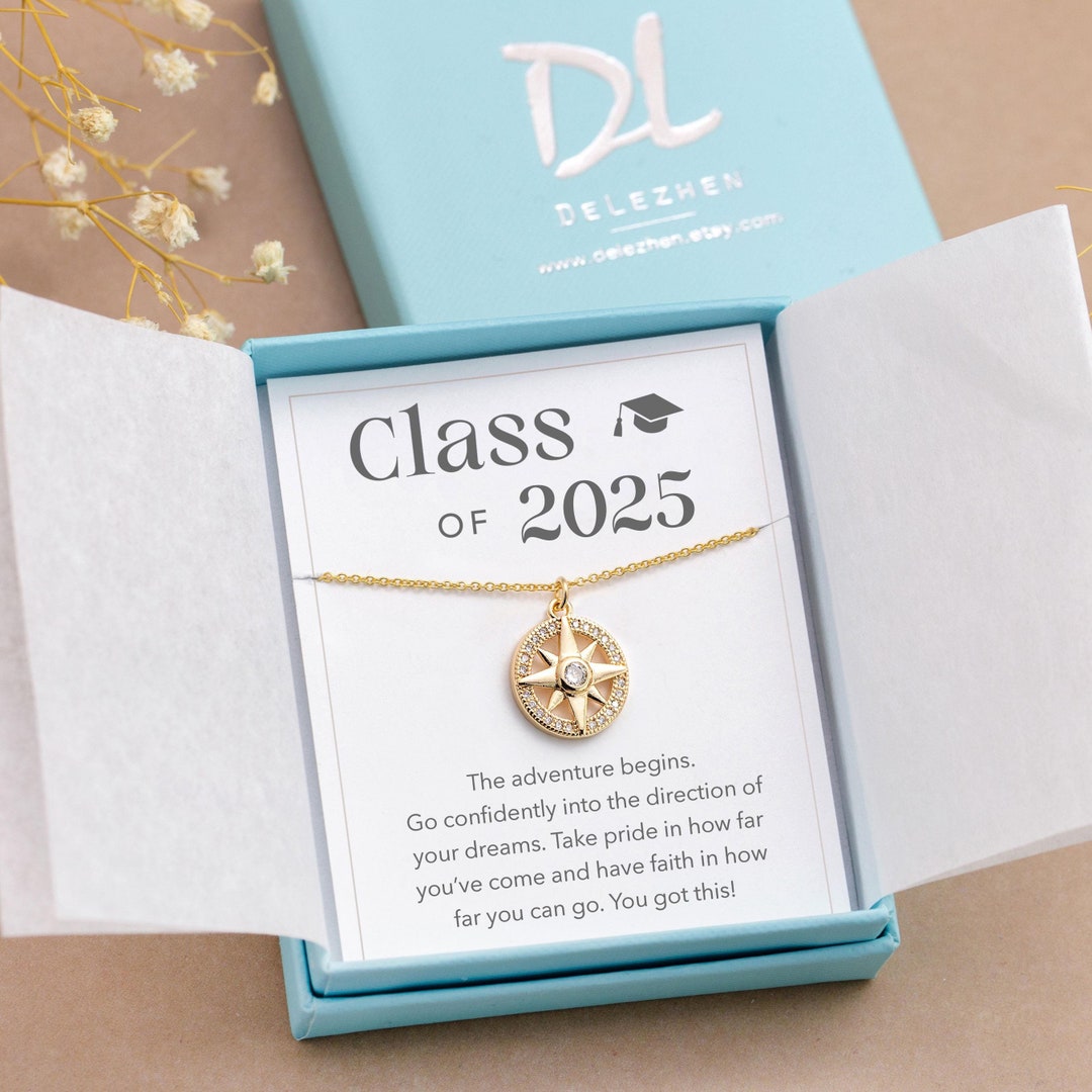 Class of 2025 Necklace, Graduation Jewelry Congratulations Gift, Follow ...