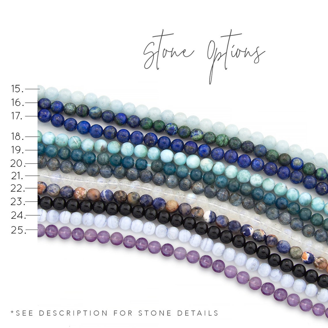 Add on Beaded Gemstone Charms, Natural Genuine Crystal Birthstones ...