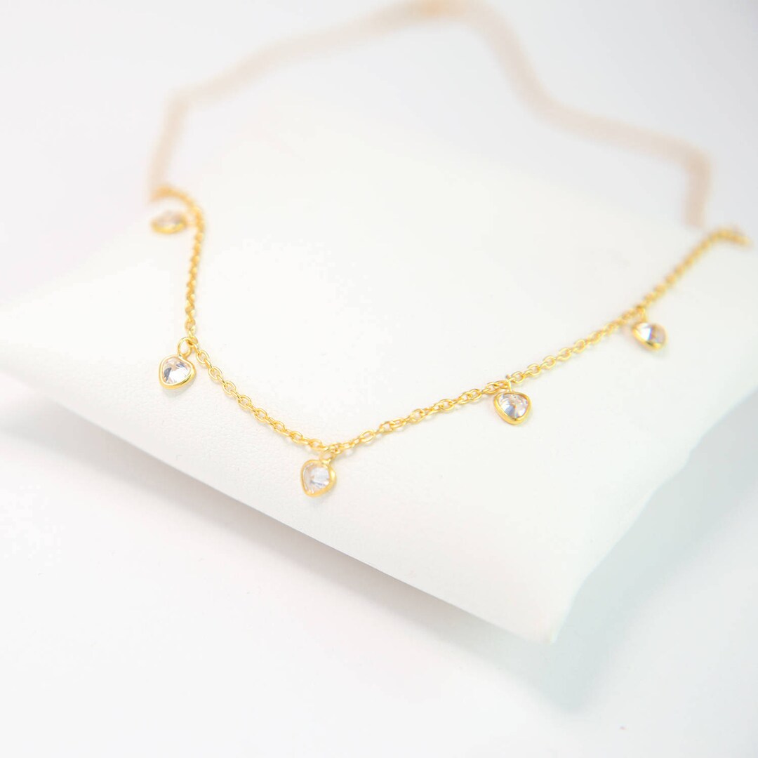 Swarovski Crystal Choker, Tiny Crystal Necklace, Delicate Charm ...