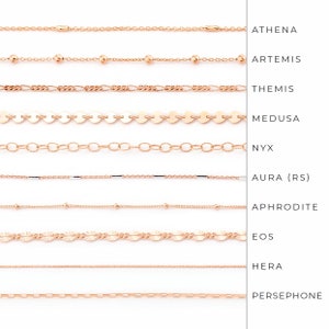 Simple Rose Gold Chain Bracelet, Minimalist Rose Gold Necklace ...