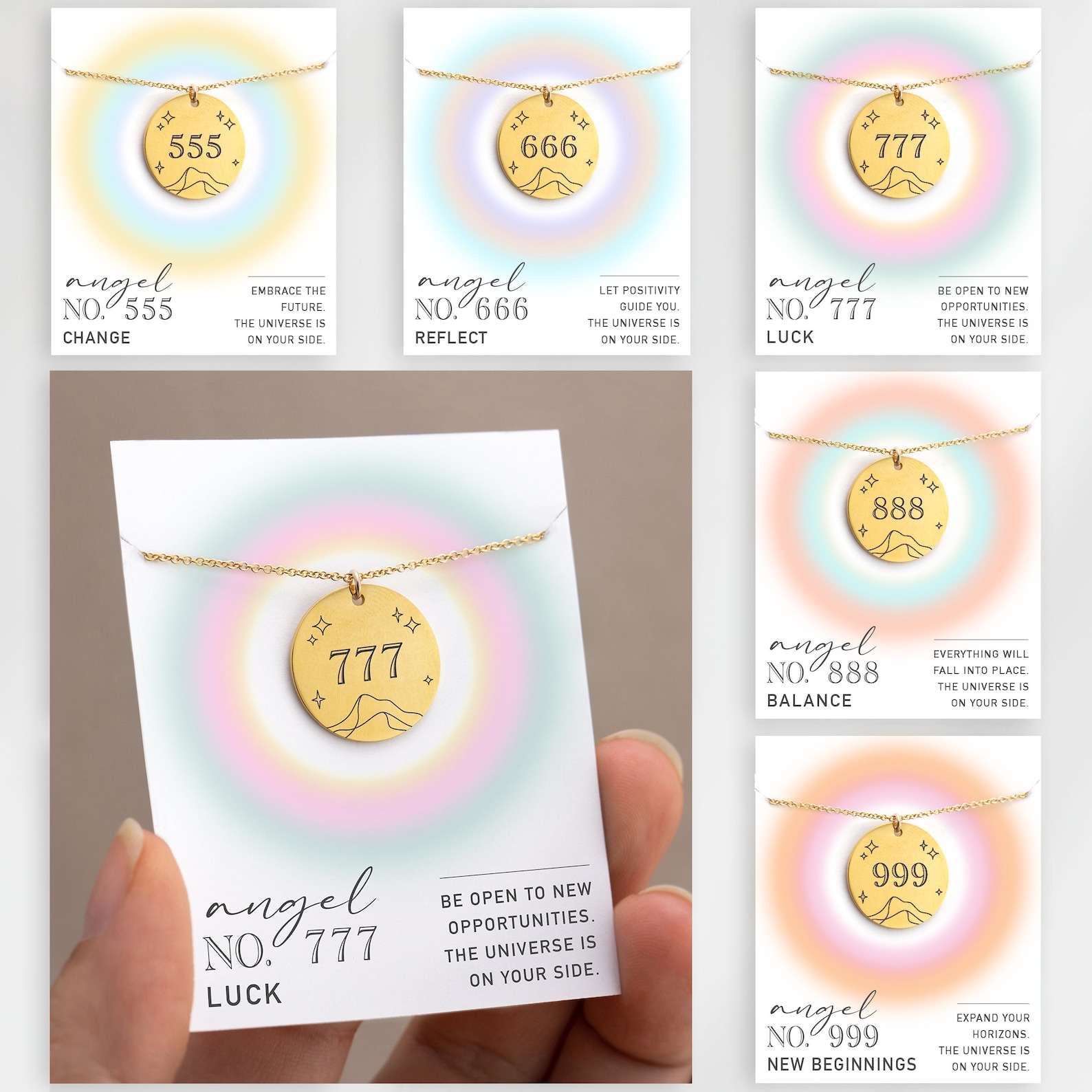 333 Angel Number Necklace, Support & Encouragement Gift, New Mom ...