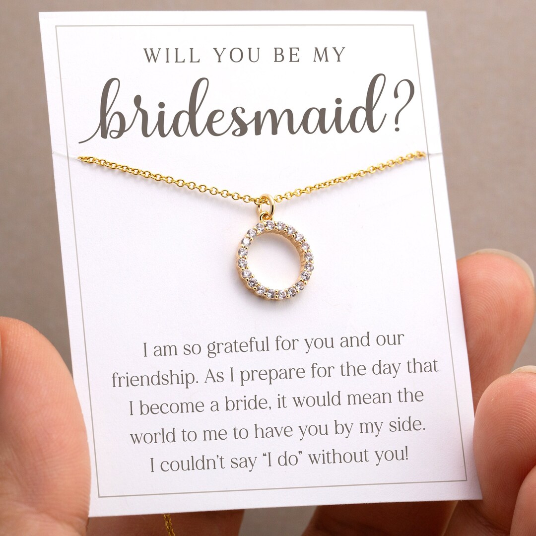 Will You Be best My Bridesmaid Necklace Wedding Necklace