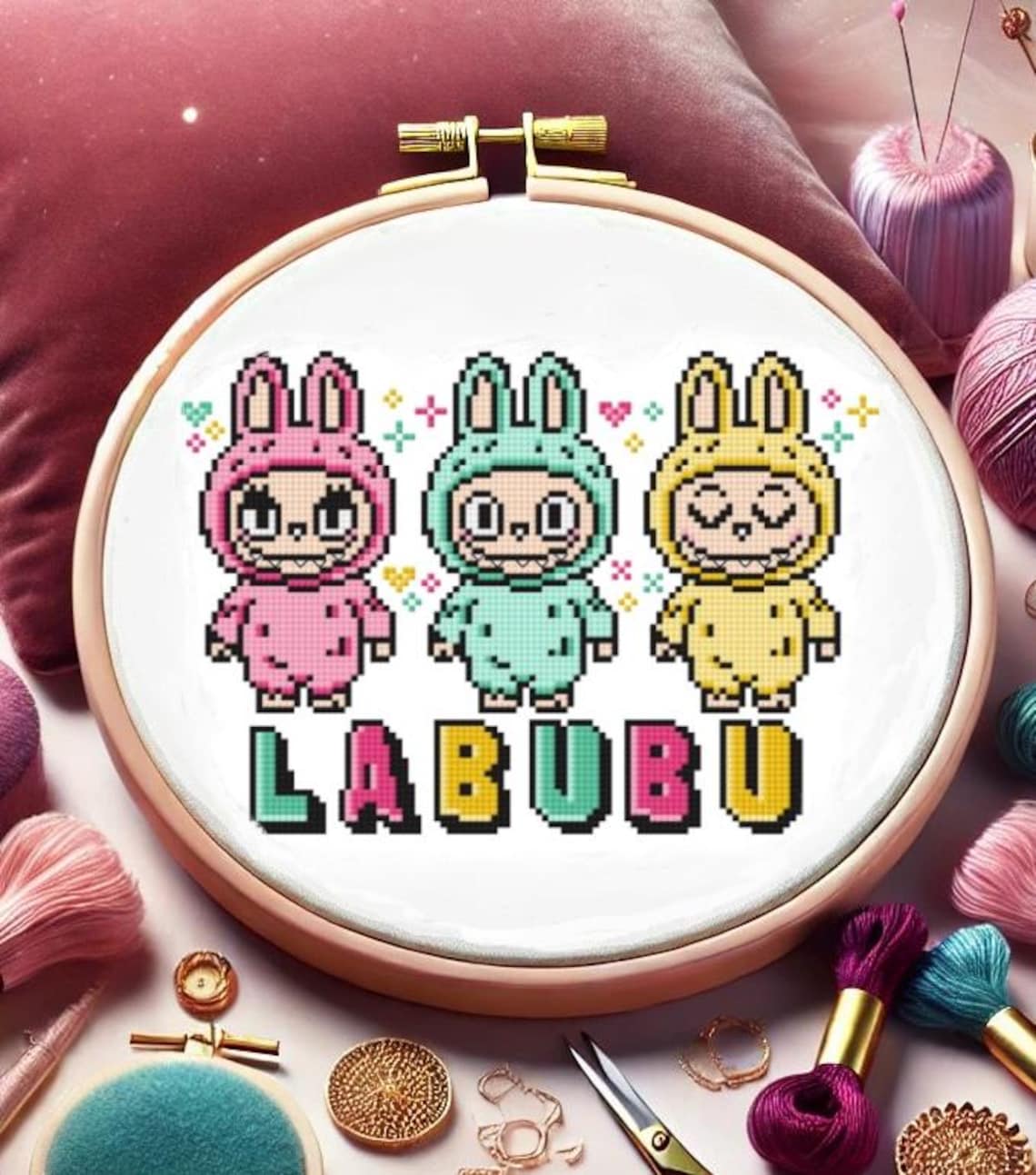 Labubu Magic - Cross Stitch Pattern - Etsy