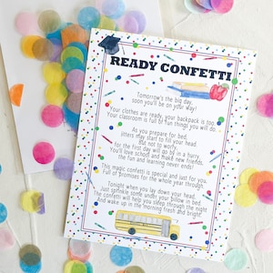 Back to School Ready Confetti, First Day of School Gift, Jitter Glitter ...
