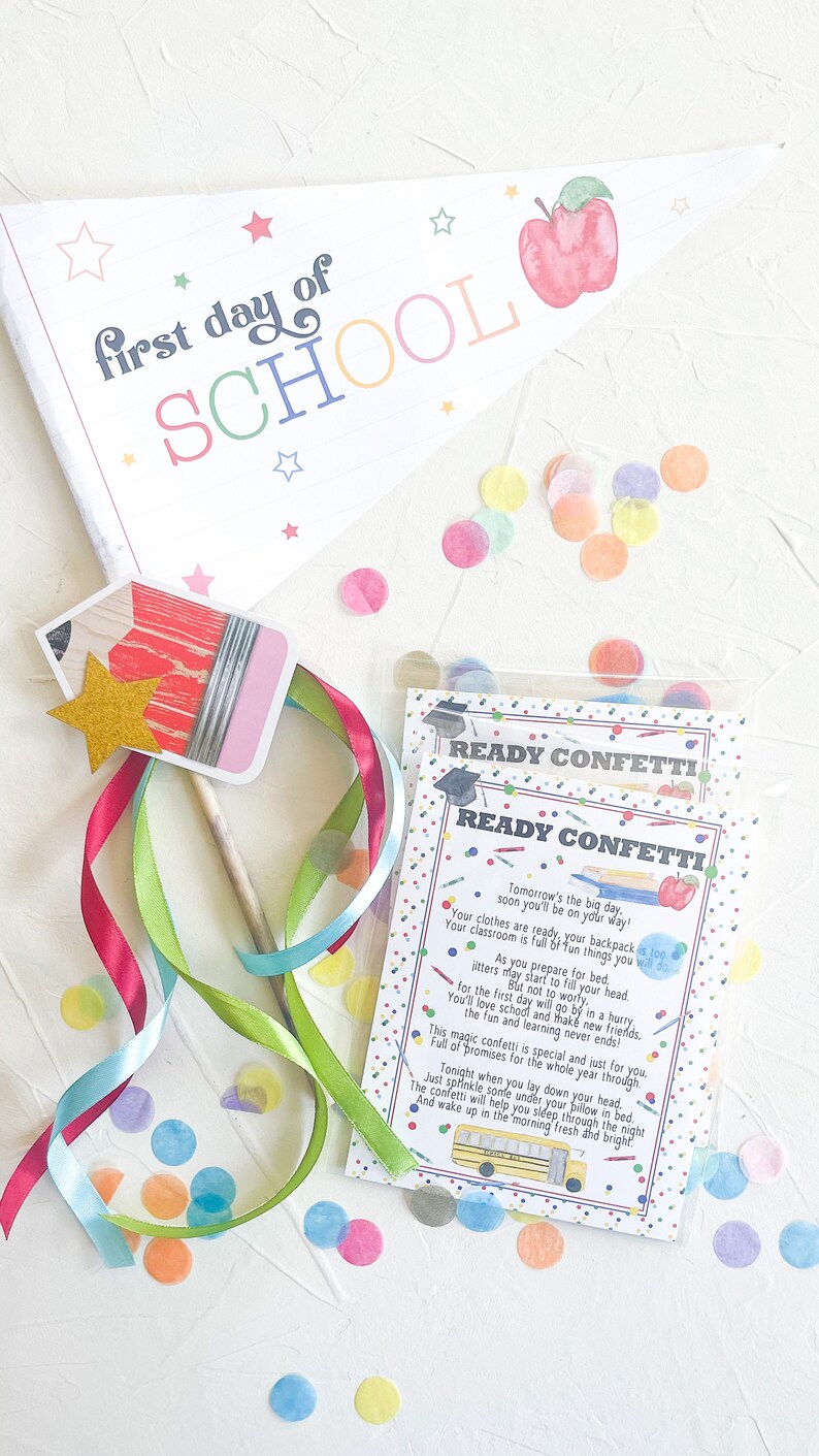 Back to School Ready Confetti First Day of School Gift - Etsy