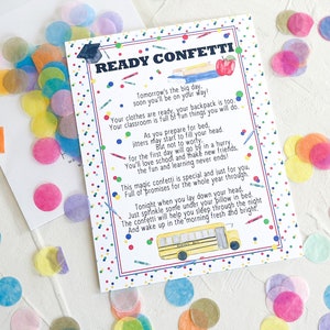 Back to School Ready Confetti, First Day of School Gift, Jitter Glitter ...