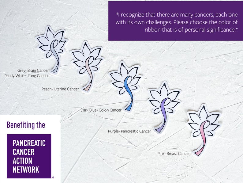 Cancer Ribbon Sticker Cancer Awareness Purple Ribbon Pink - Etsy