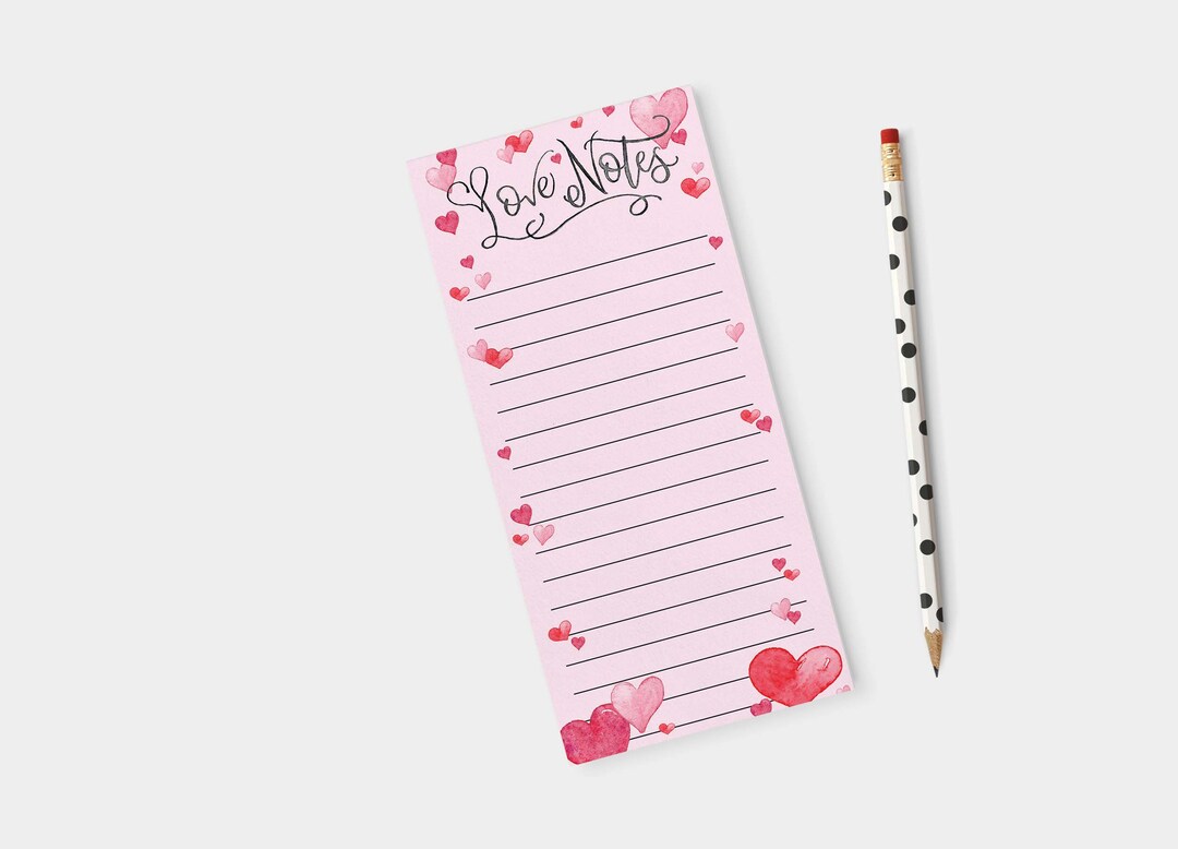 Love Notes Valentines Day Notepad, Gifts for Her, Teacher Valentine ...