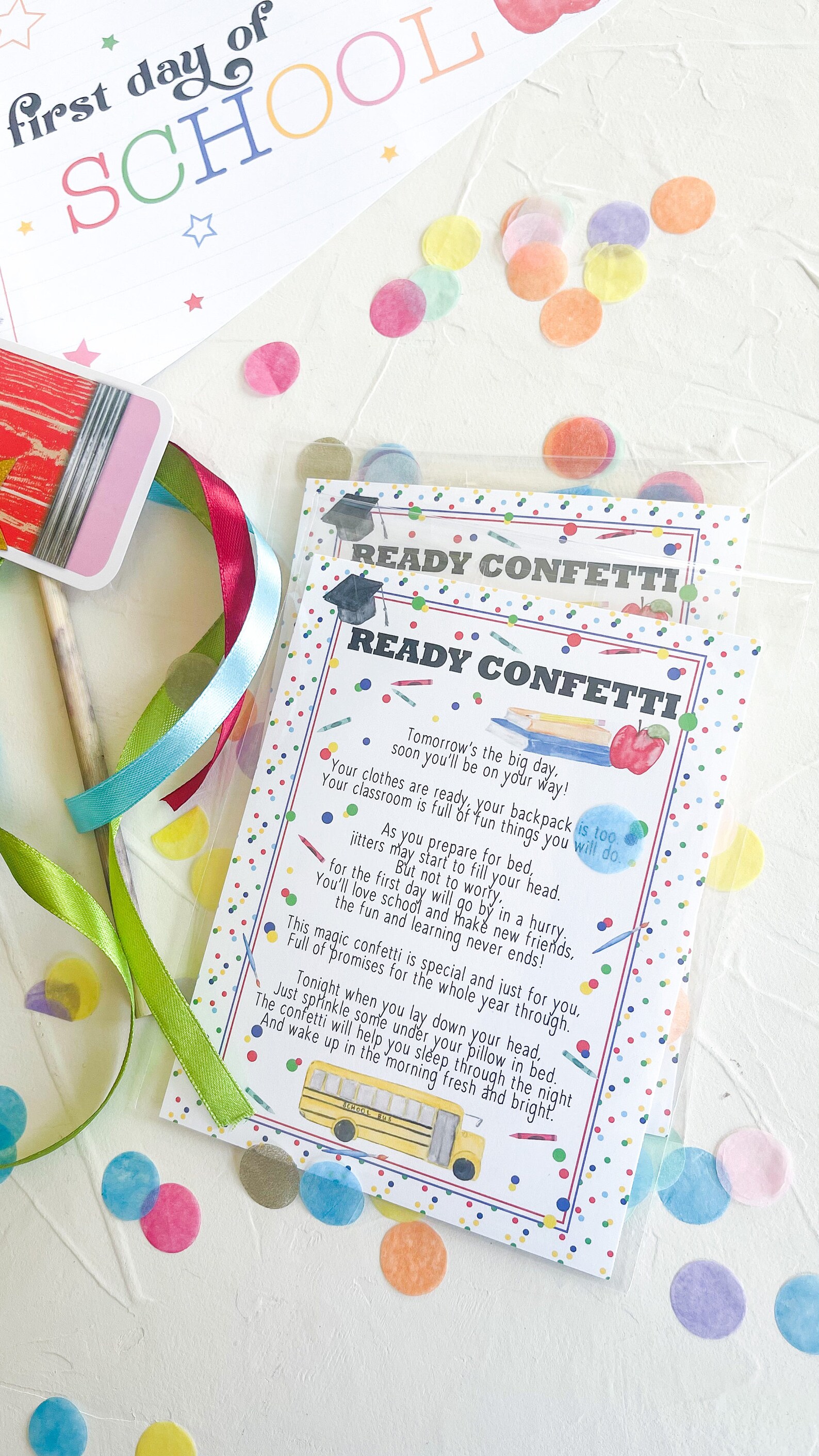 Back to School Ready Confetti First Day of School Gift - Etsy