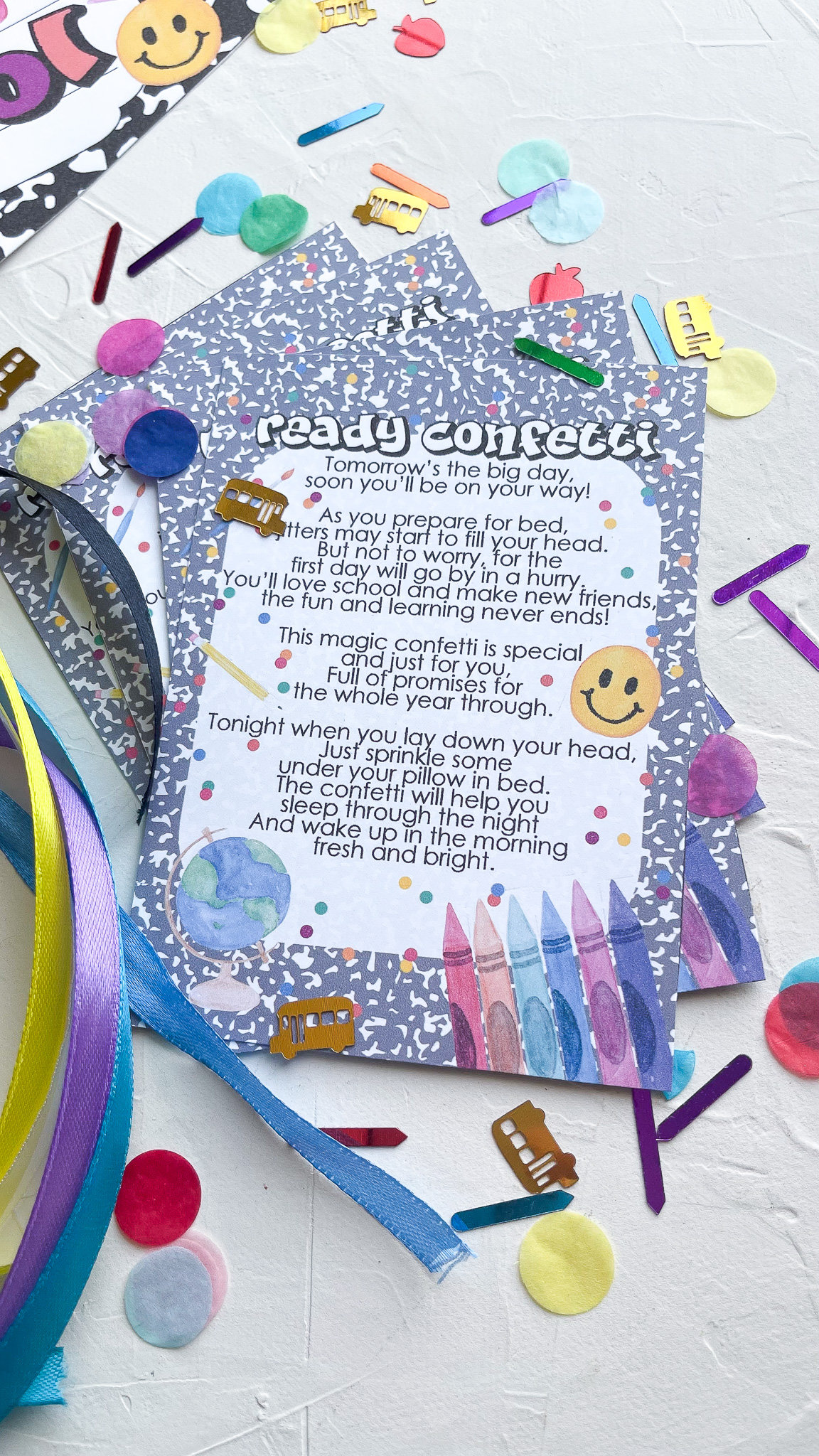 Printable Ready Confetti, Jitter Glitter, Back to School, DIY Print at ...