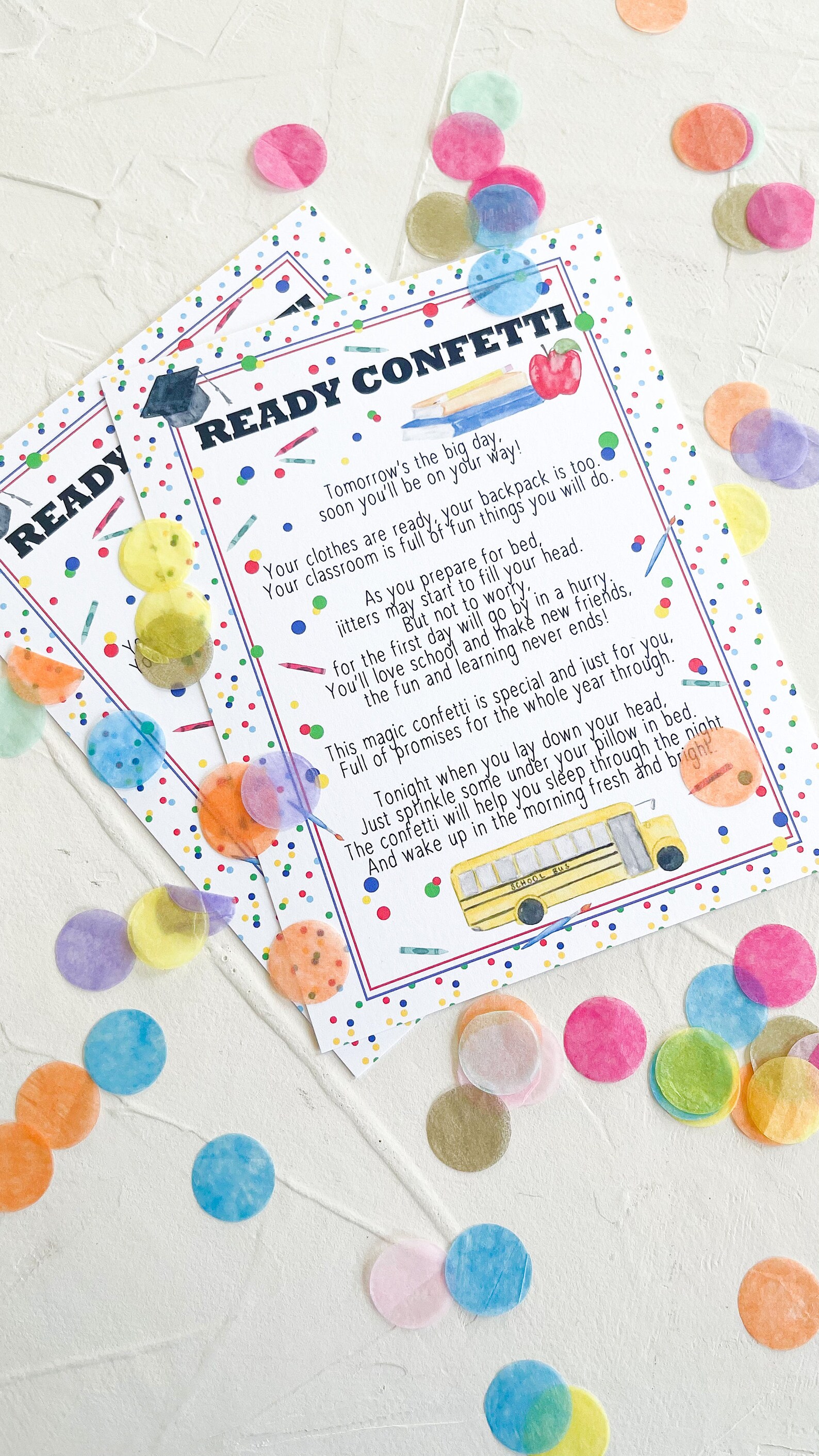Back to School Ready Confetti First Day of School Gift - Etsy