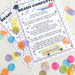 Back to School Ready Confetti, First Day of School Gift, Jitter Glitter ...