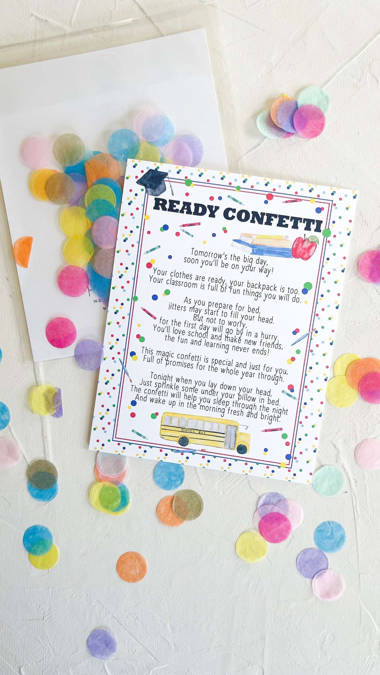 Back to School Ready Confetti First Day of School Gift - Etsy
