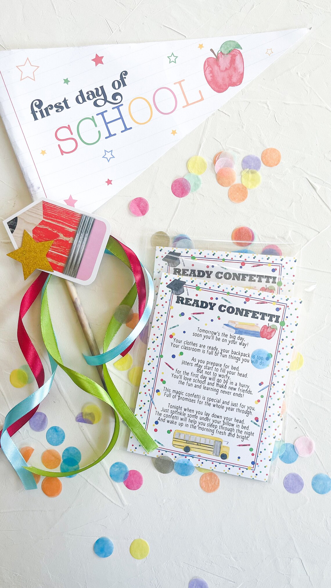 Back to School Ready Confetti First Day of School Gift - Etsy