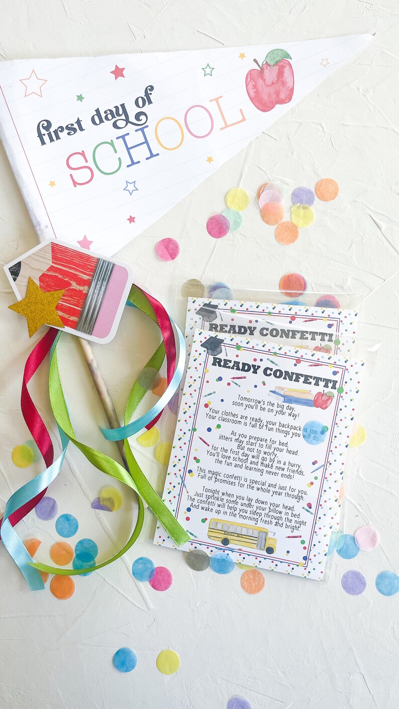 Back to School Ready Confetti First Day of School Gift - Etsy