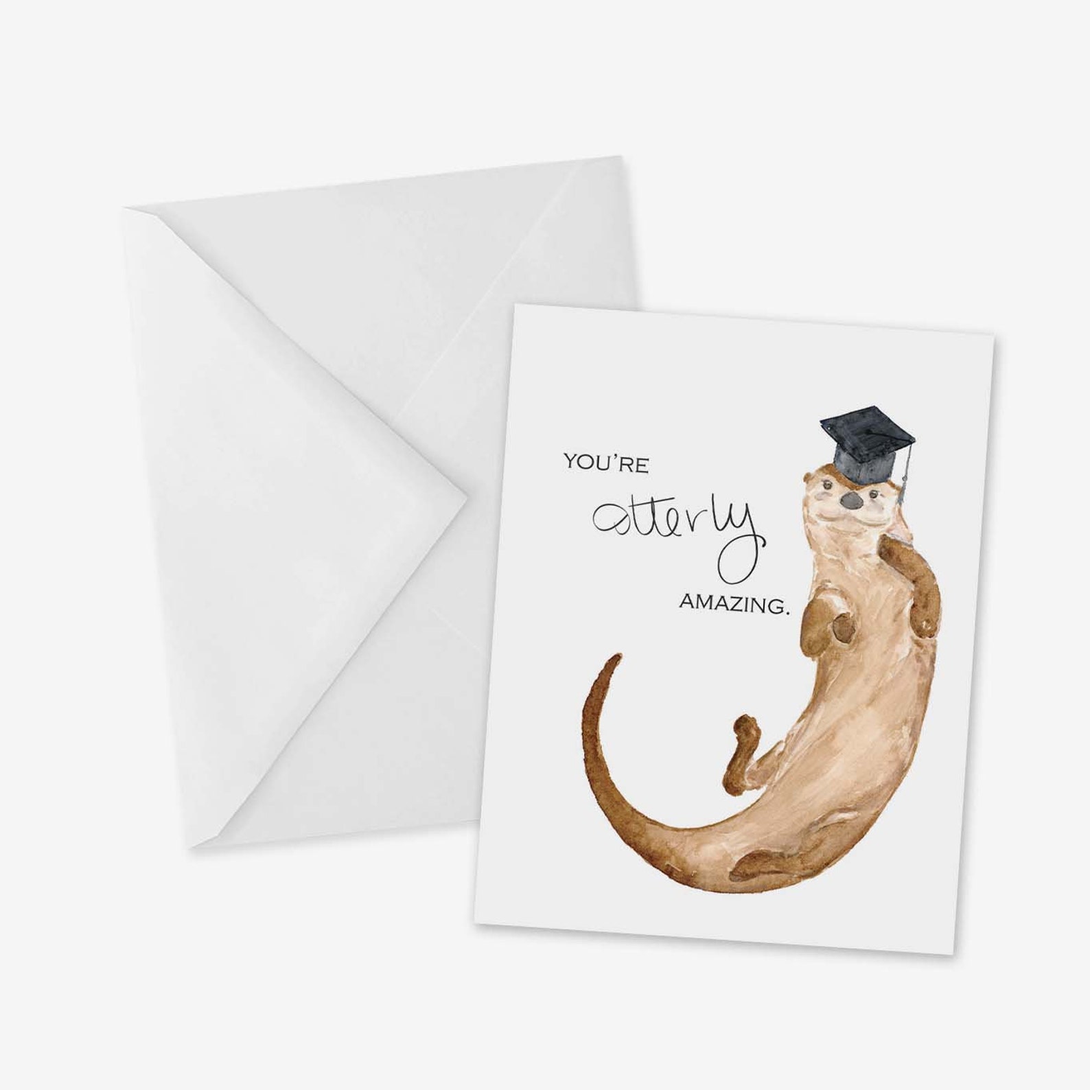 Graduation Otter Card You're Otterly Amazing Cute - Etsy