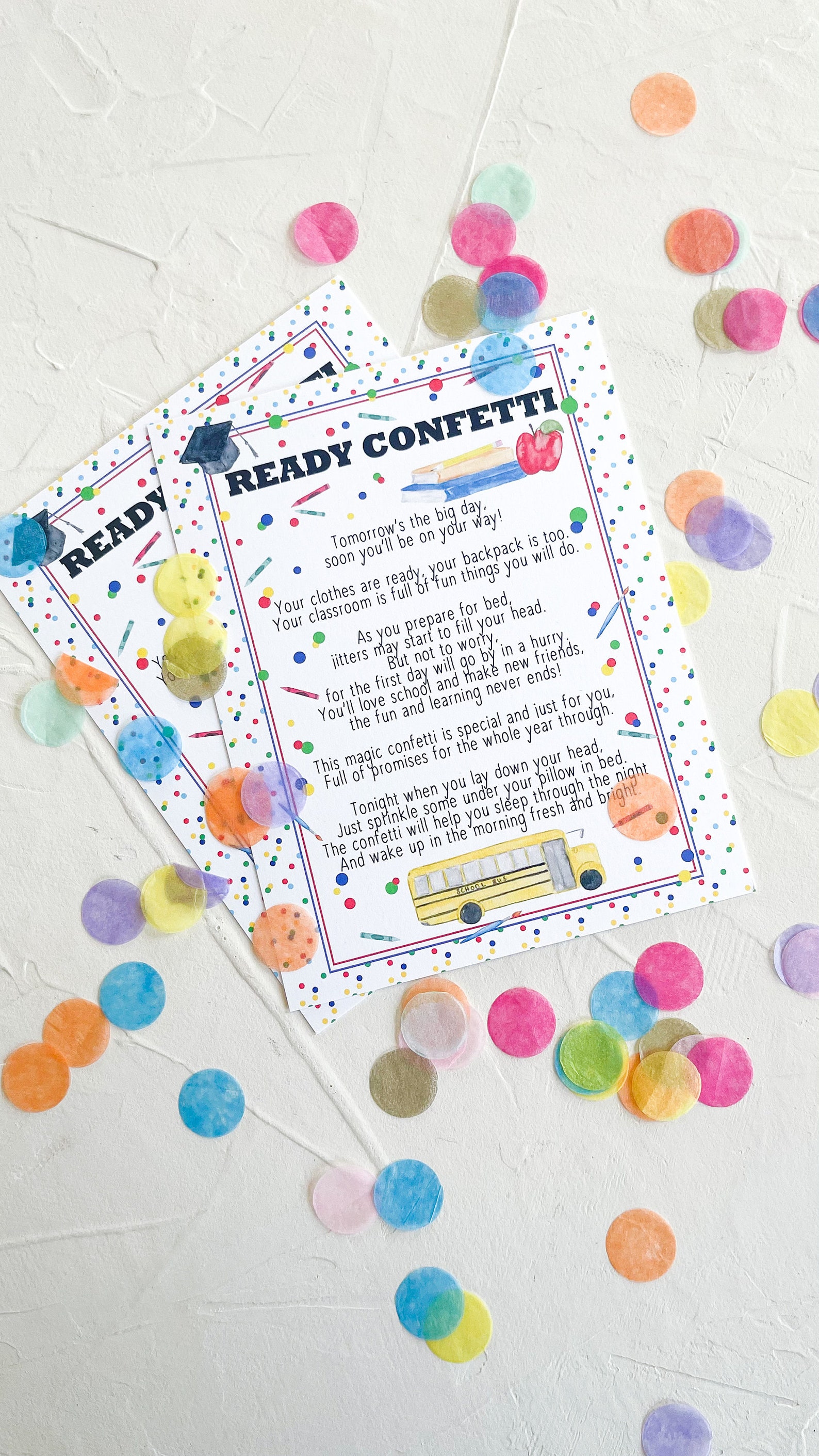 Back to School Ready Confetti First Day of School Gift - Etsy