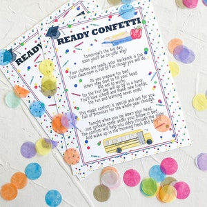 Back to School Ready Confetti, First Day of School Gift, Jitter Glitter ...