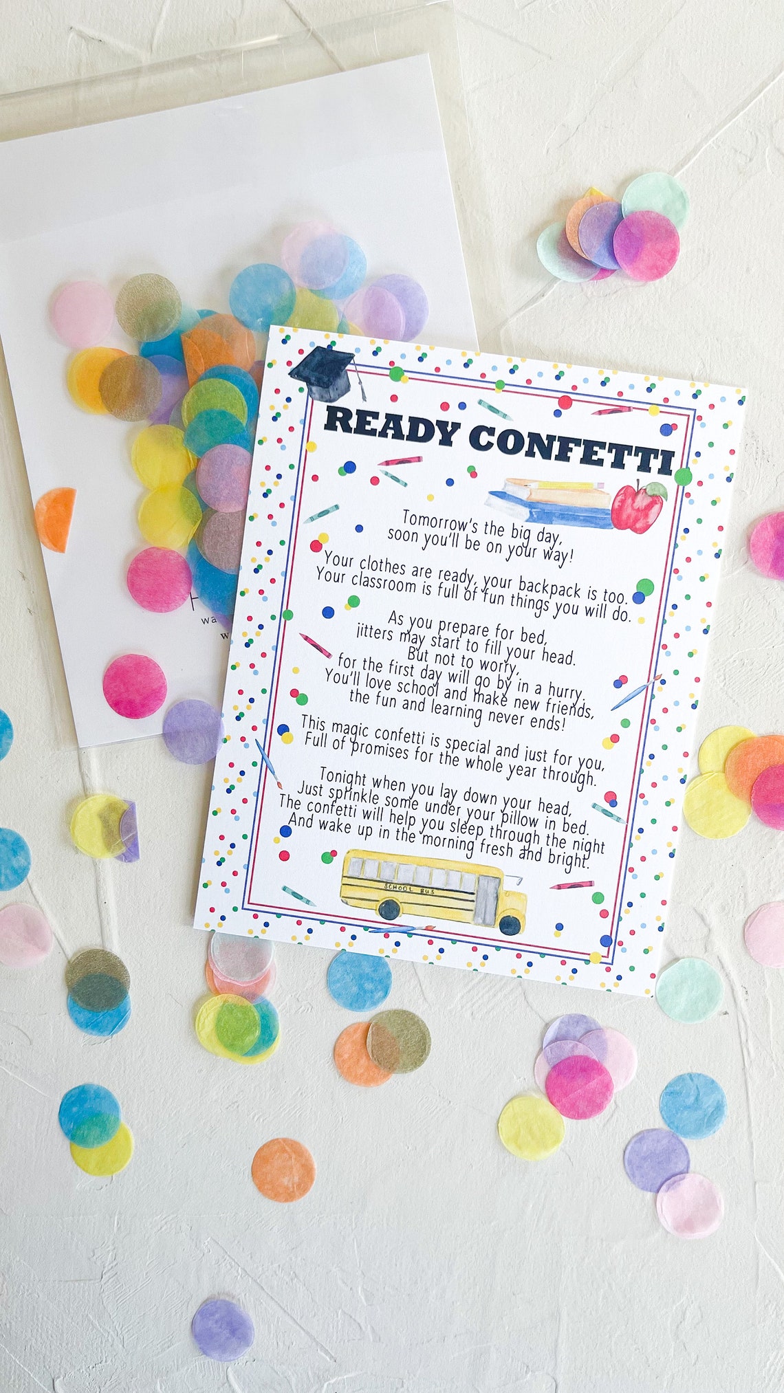 Back to School Ready Confetti First Day of School Gift - Etsy