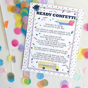 Back to School Ready Confetti, First Day of School Gift, Jitter Glitter ...