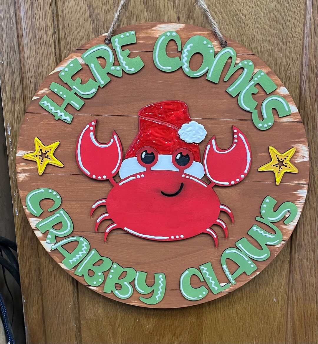 DIY Here Comes Crabby Claws Door Hanger - Etsy