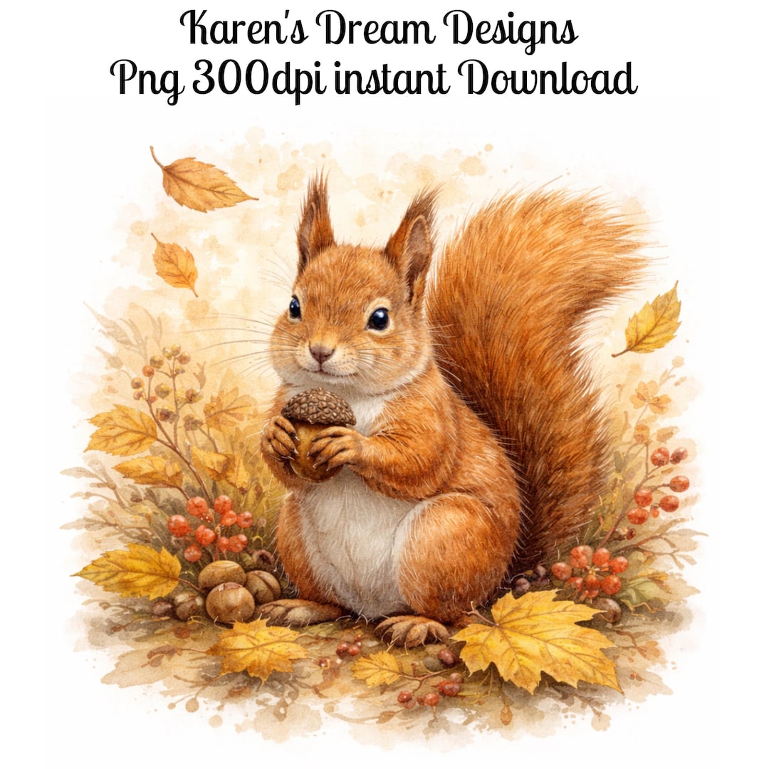 Watercolor Woodland Animals Clipart PNG Bundle – Whimsical Forest ...