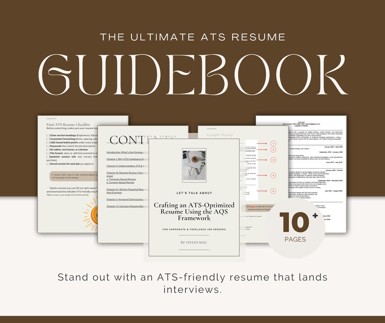 ATS Friendly Resume Template for Microsoft Word and Google Docs + Guide ...