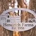 Farm Sign, Tractor Sign, Personalized Sign With Your Name, Rustic Steel ...