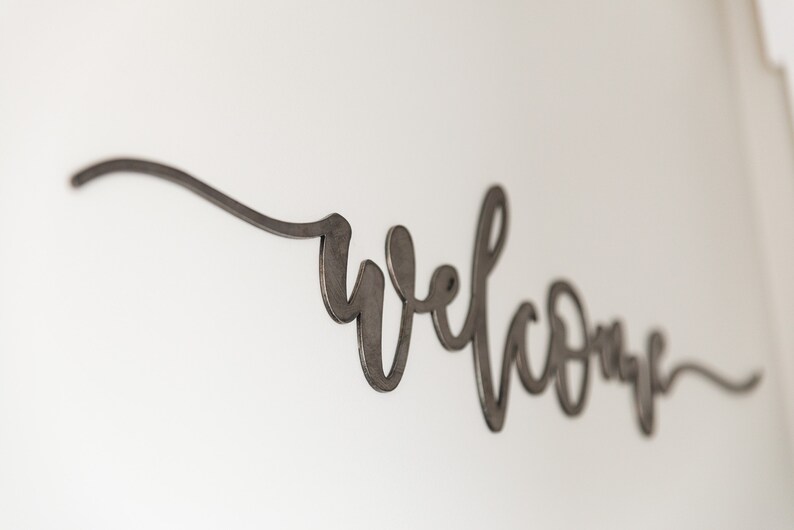 Welcome Sign - Custom Metal Sign, Housewarming Gift, Entryway Sign ...