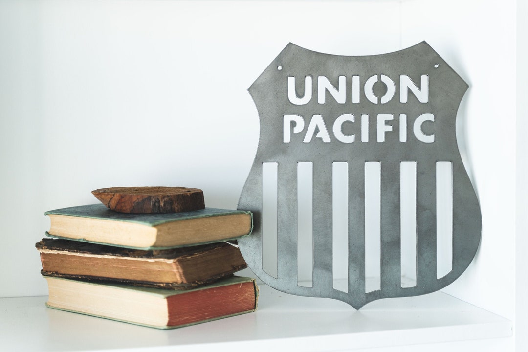 Union Pacific Logo - Metal Sign, Train Logo Sign, Railroad Sign, Model ...