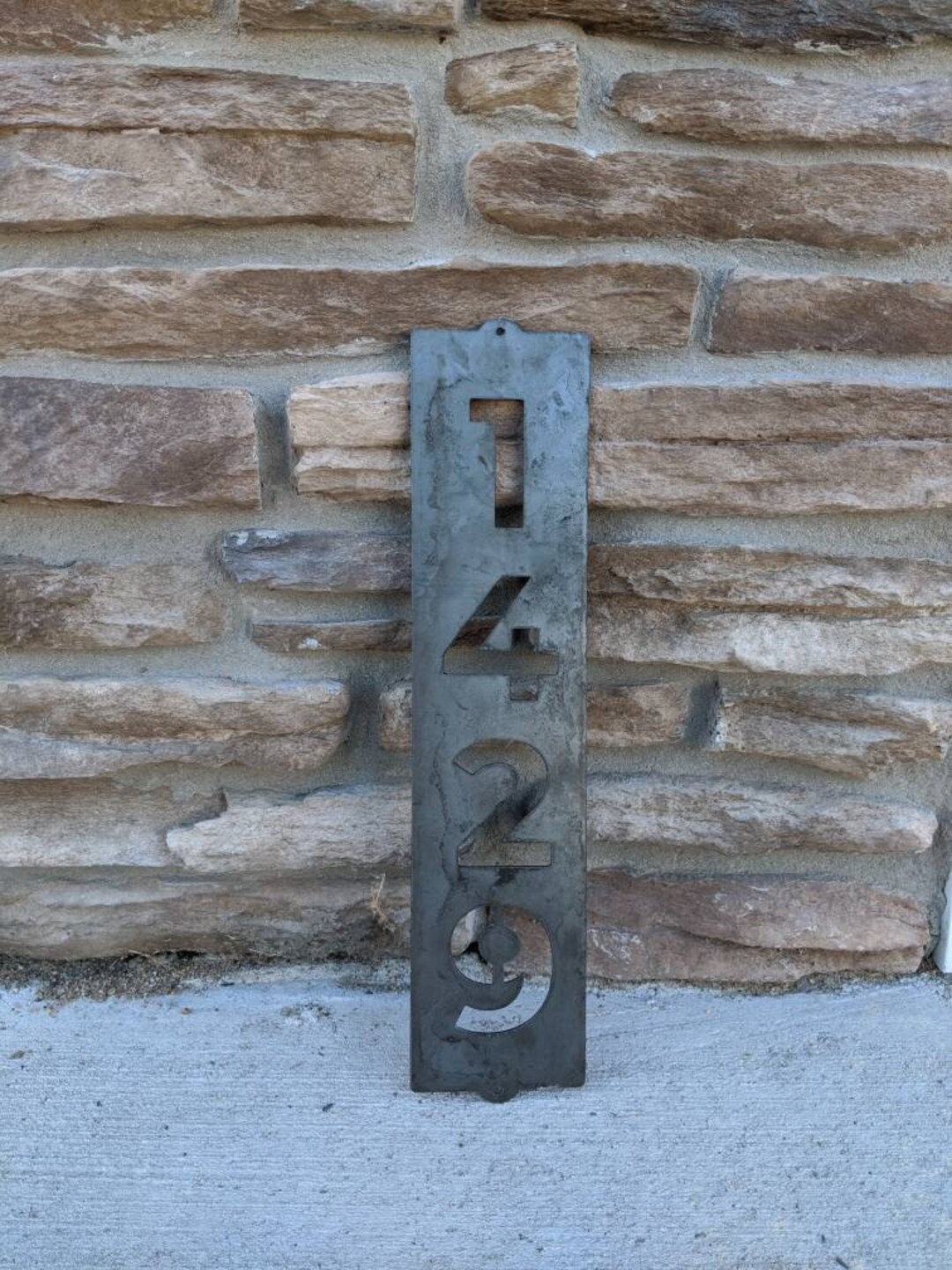 House Number Sign - Vertical House Sign - Realtor Gift, Housewarming ...