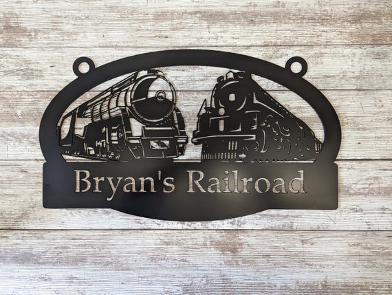 Personalized Railroad Sign Custom Train Sign Train Sign - Etsy