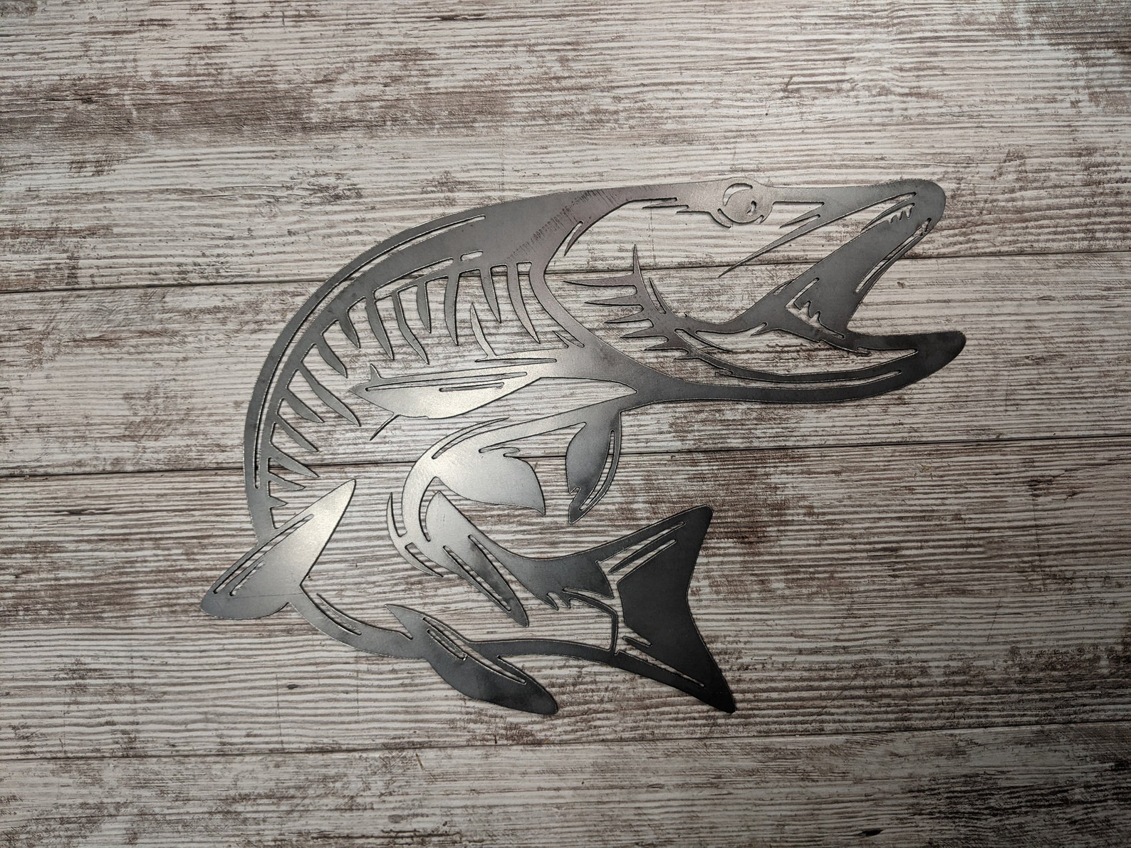 Metal Musky Sign - Perfect for Your Ice Fishing House, Lake House, or ...