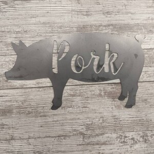 Cow Pig Chicken Sign Set Beef Pork Chicken Sign Set Kitchen - Etsy