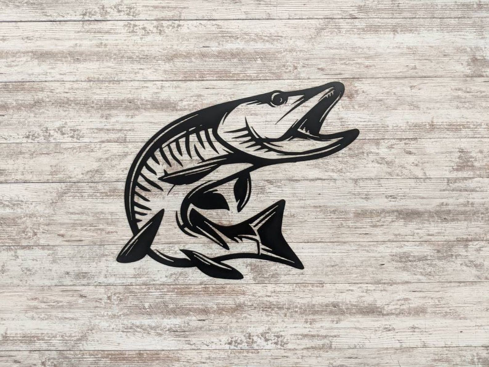 Metal Musky Sign - Perfect for Your Ice Fishing House, Lake House, or ...