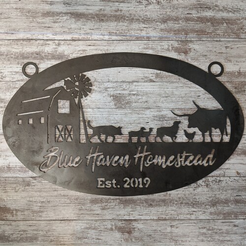 Custom Metal Western Ranch Sign - Etsy