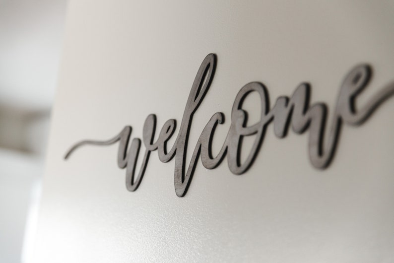 Welcome Sign - Custom Metal Sign, Housewarming Gift, Entryway Sign ...