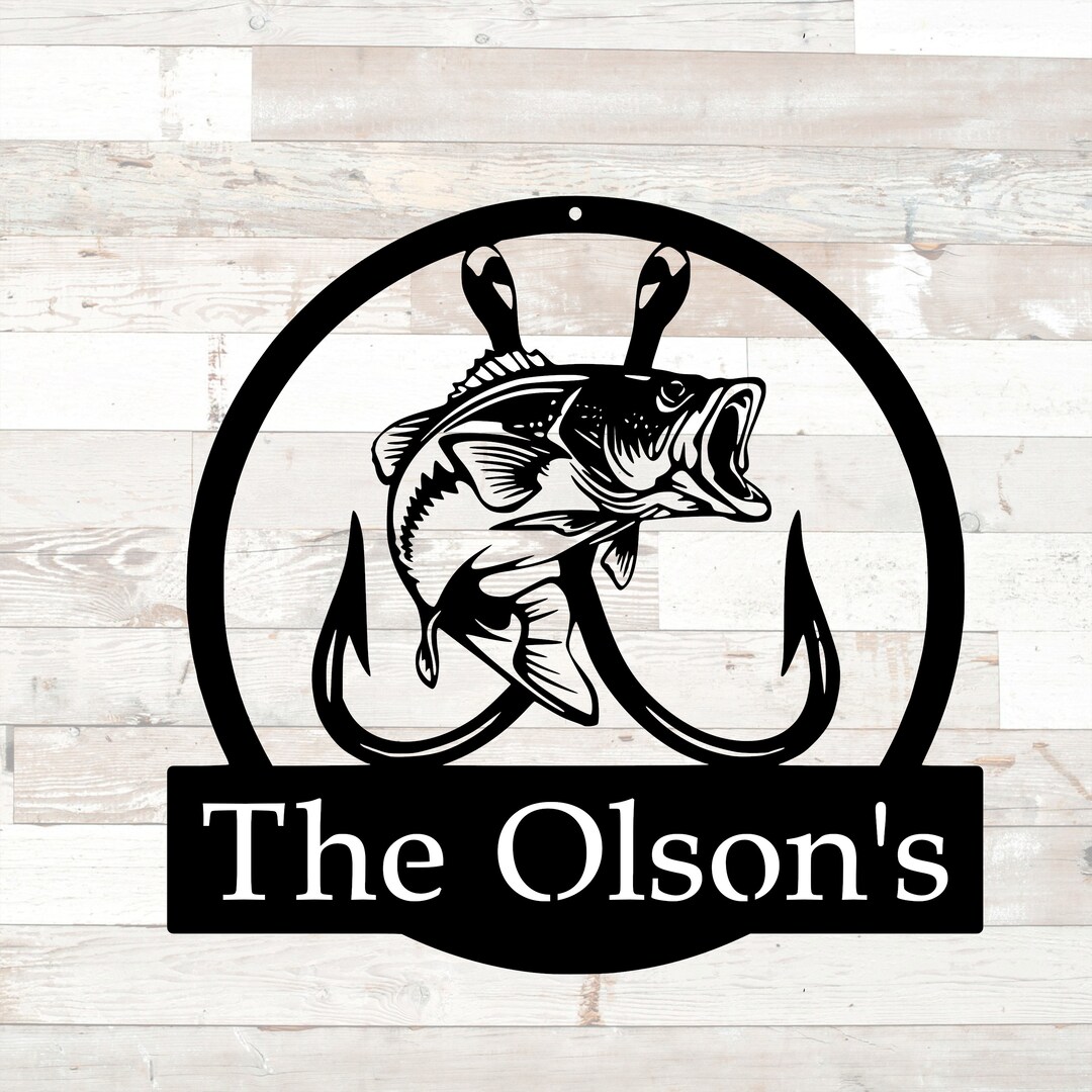 Personalized Metal Sign - Fishing Sign, Fisherman Gift Sign, Custom ...