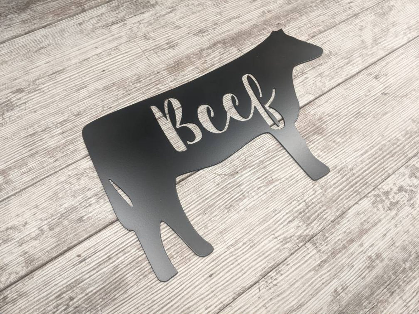 Cow Pig Chicken Sign Set Beef Pork Chicken Sign Set Kitchen - Etsy