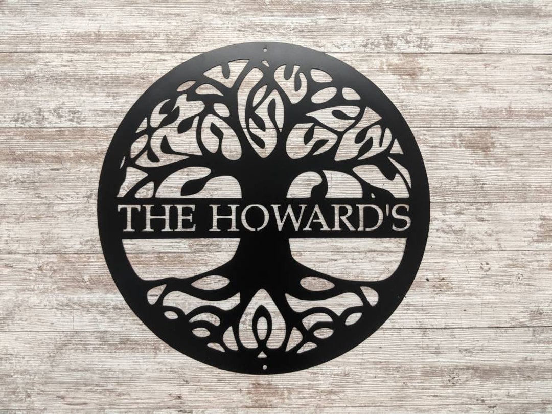 Custom Family Tree Name Sign, Personalized Name Sign, Custom Metal Sign ...