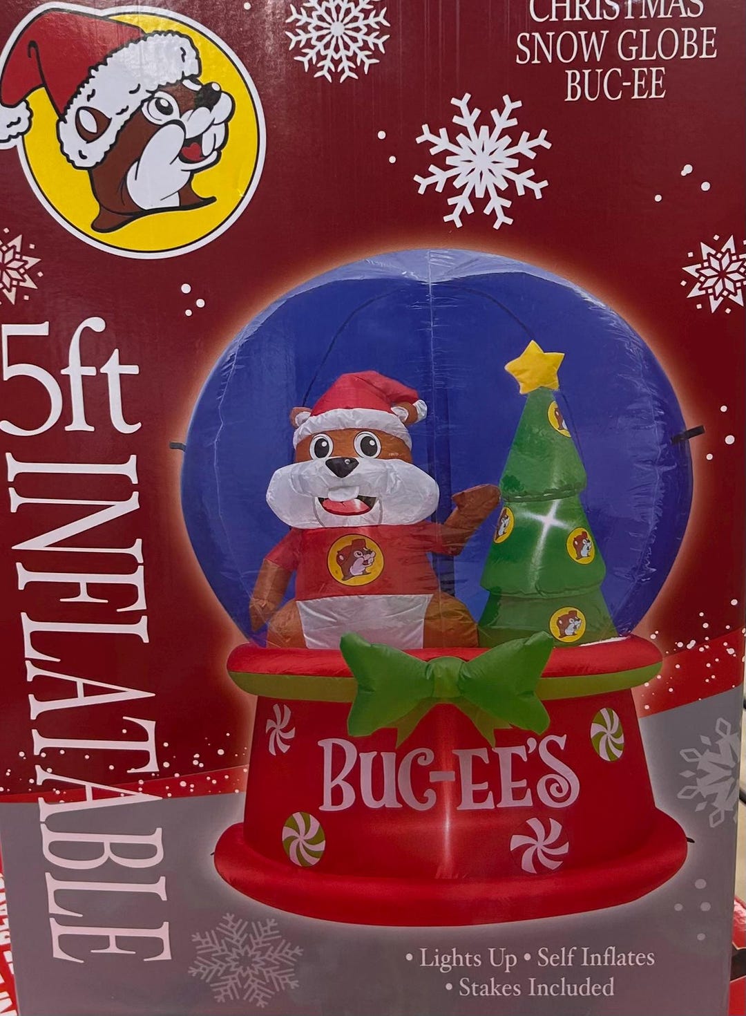 Buc-ee’s Christmas Inflatable Snow Globe |NEW 2025 Light-up Outdoor ...