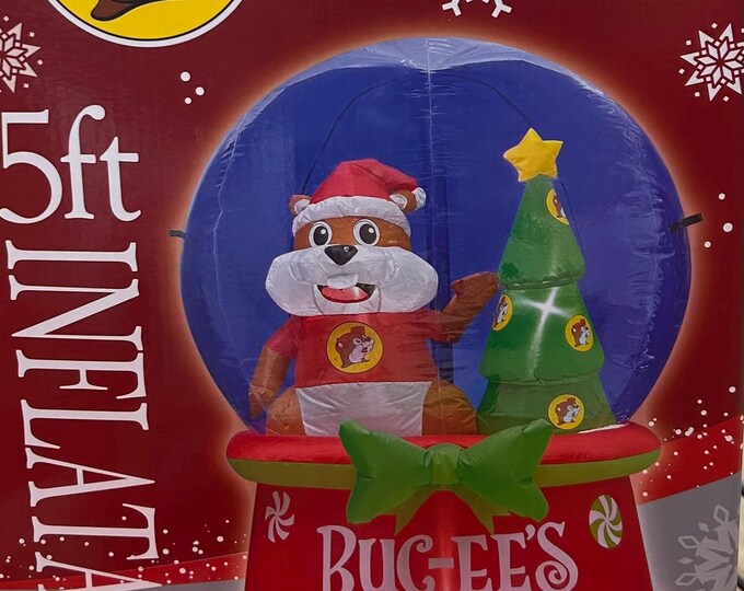 Buc-ee’s Christmas Inflatable Snow Globe |NEW 2025 Light-up Outdoor ...