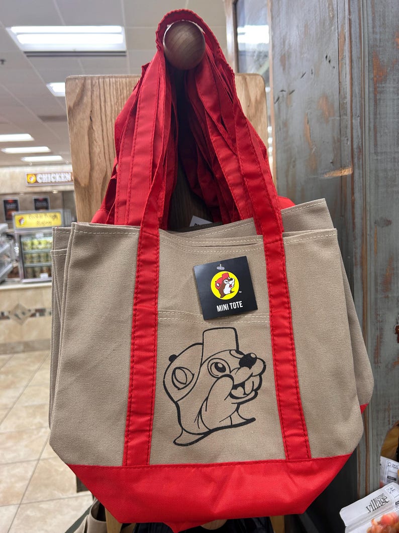 Mini Buc-ee’s Canvas Tote Bag – Reusable Shopping Tote, Lunch Bag, Gift ...