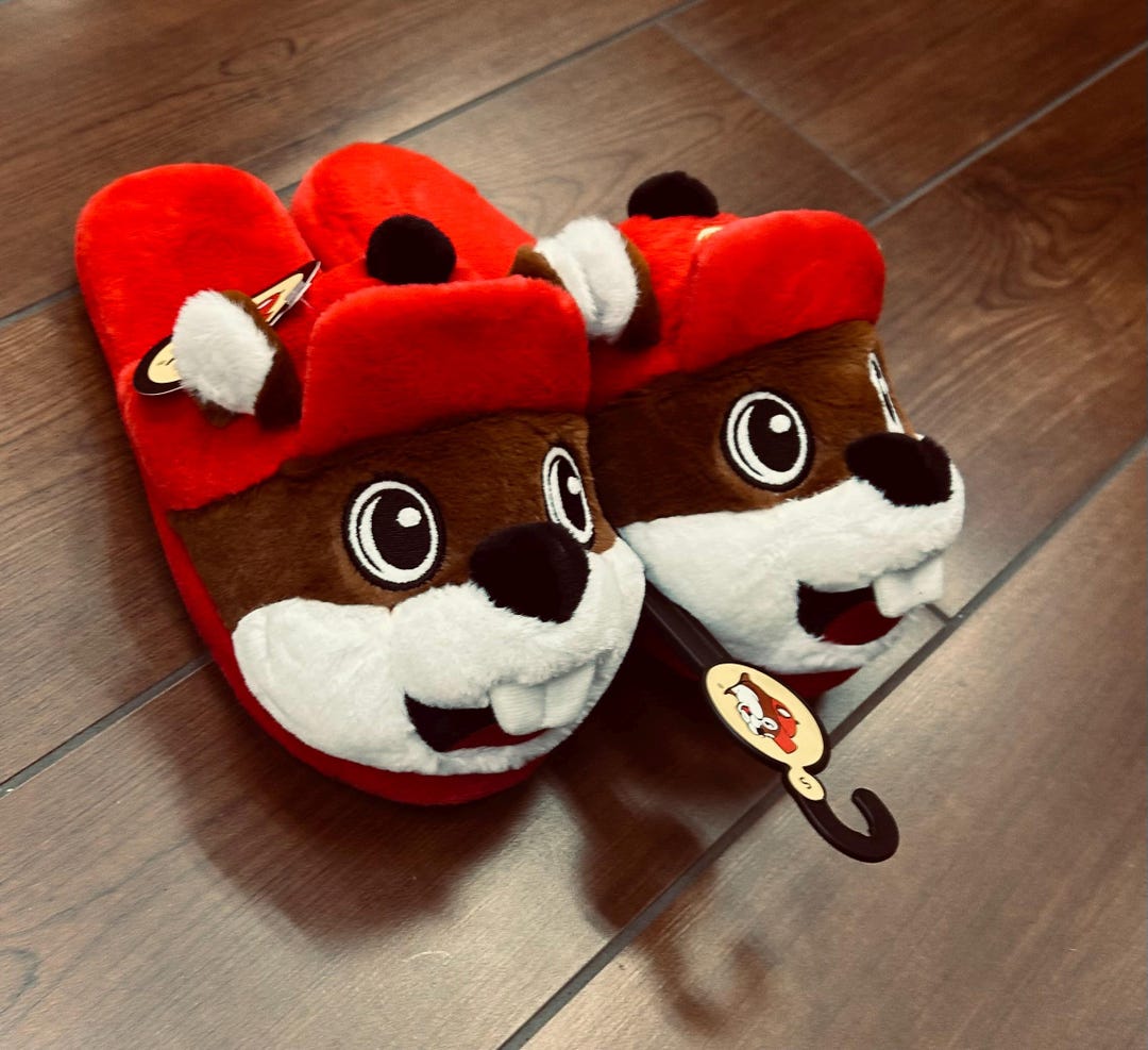 Buc-ee’s Plush Slippers – Cozy Beaver House Shoes | Soft Fuzzy Indoor ...