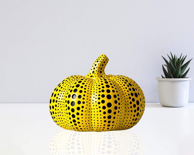 New Yayoi Kusama, Wave Point Pumpk, Abstract Statue, Ornaments Room ...