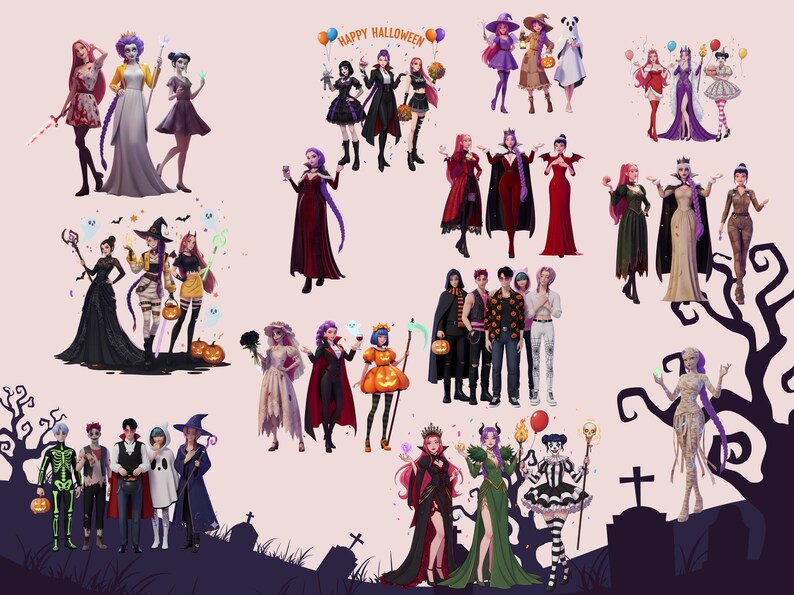 K-pop Demon Hunters PNG Clipart, Halloween, Christmas Bundle (digital ...