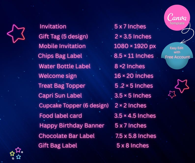 KPOP Demon Hunters Birthday Party Bundle, Anime Christmas Theme (canva ...