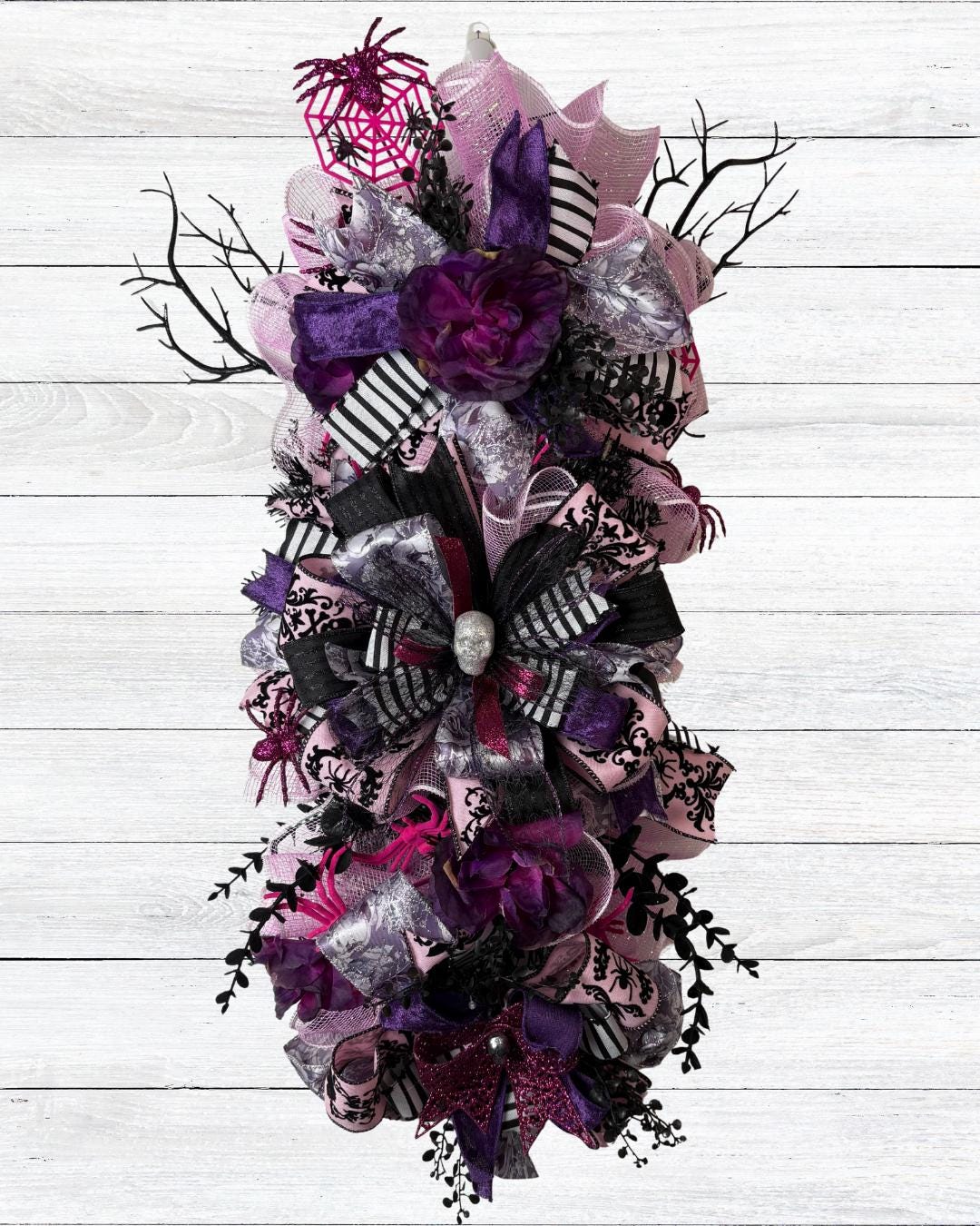 Halloween Rose Swag – Handmade Gothic Door Decor - Seasonal Gothic ...