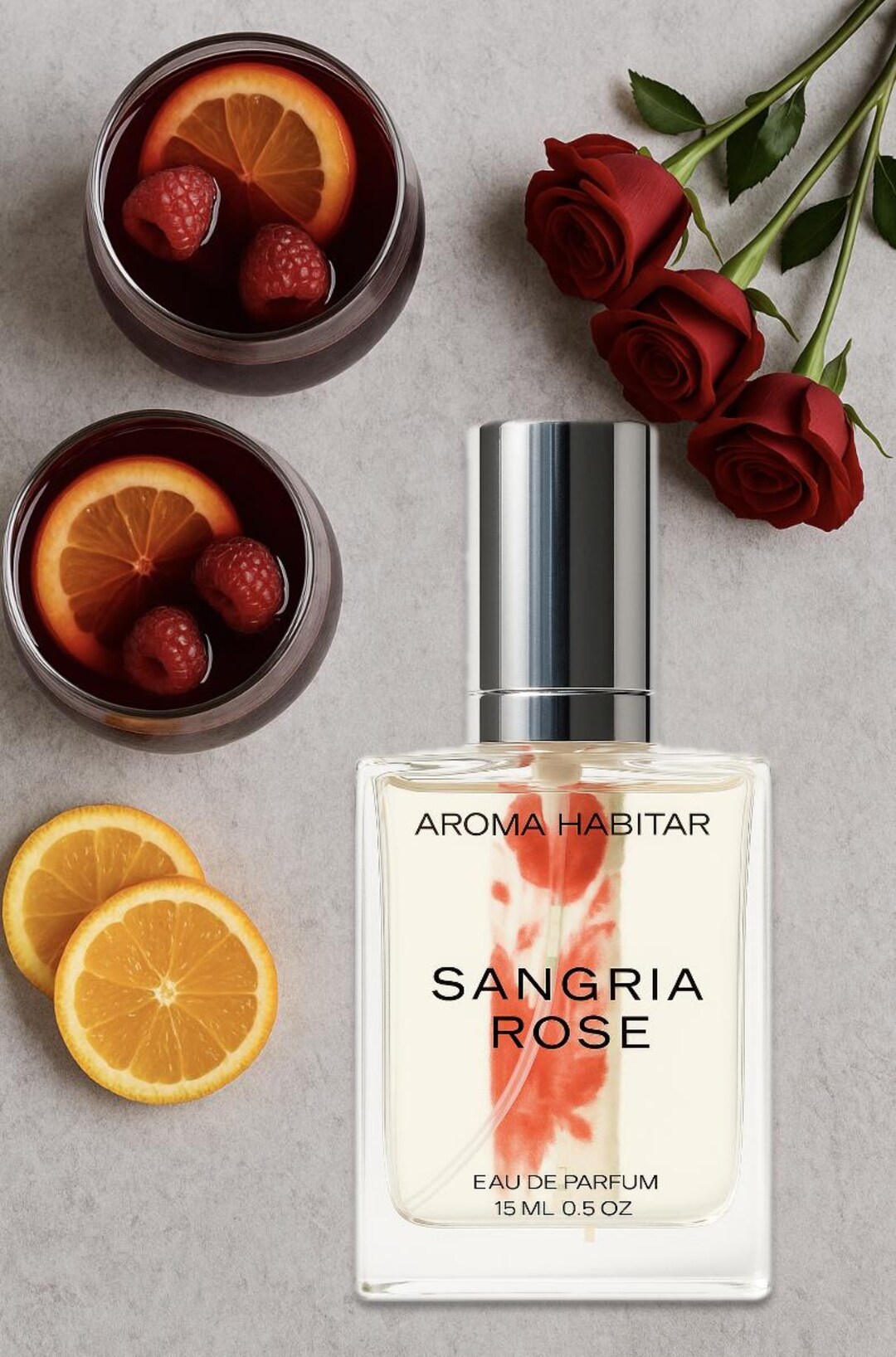 Artisan Sangria Rose Perfume: Citrus Berry Wine, Rose De Mai - Etsy