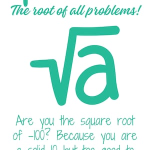 Squares and Square Root Poster - Etsy UK